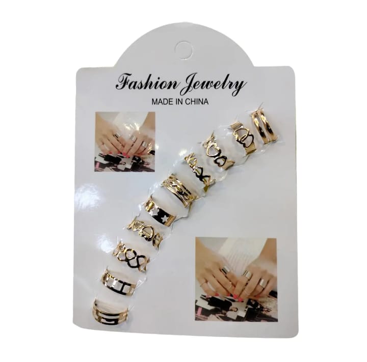 Elegant Pack Of 10 Rings - GetOnline